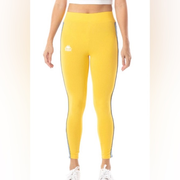 Kappa | Pants & Jumpsuits | Kappa Nwt Skin Fit Yellow And Blue Leggings ...